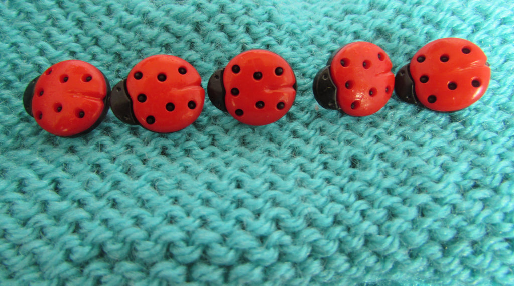 15mm Red and Black Ladybird Baby Buttons | Smart as a Button – Smart as ...