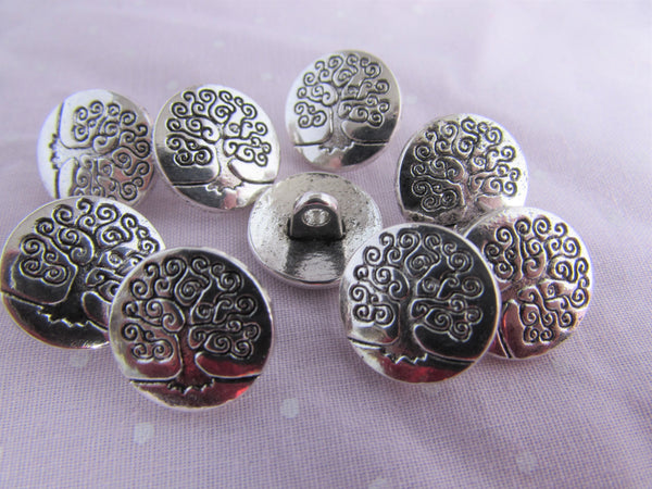 Tibetan Silver Tree of Life Buttons | Buttons by Panda Hall – Smart as ...